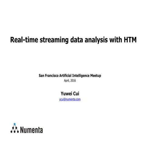 Real-Time Streaming Data Analysis with HTM | PPTX