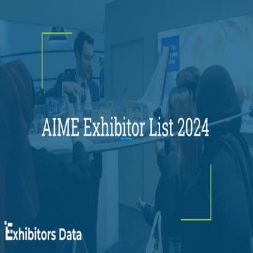 AIME Exhibitor Event List - Event Data - Event Exhibitors | PDF