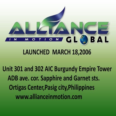 Alliance in Motion Global or AiMGlobal | PPSX