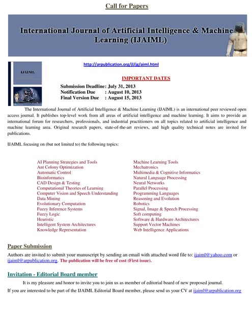 International Journal of Artificial Intelligence & Machine Learning ...