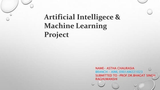 ARTIFICIAL INTELLIGENCE AND MACHINE LEARNING | PDF | Technology ...