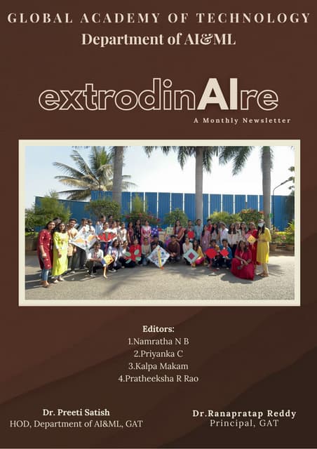 ExtraordinAIr - Monthly Newsletter of AI & ML Department | PDF
