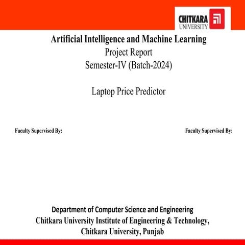 Laptop price detector system ppt.final ai | PPTX