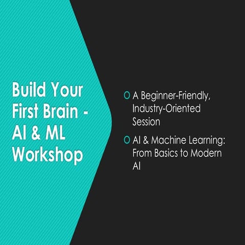 A presentation for beginning the journey with AIML | PDF