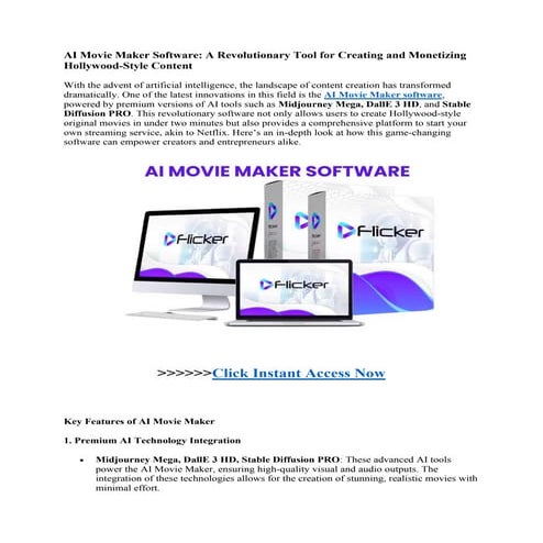 Flicker Review: Launch Your Own Movie Streaming & Earn | PDF