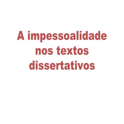 Linguagem impessoal | PDF