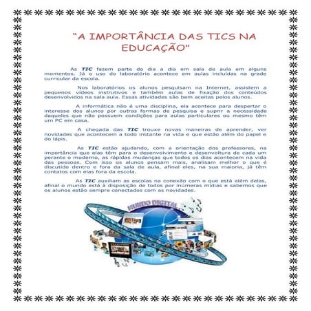 A importância das tics na educação | PDF