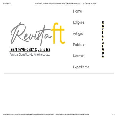 A IMPORTÂNCIA DA USABILIDADE, UX E UI DESIGN EM SISTEMAS E SUAS ...