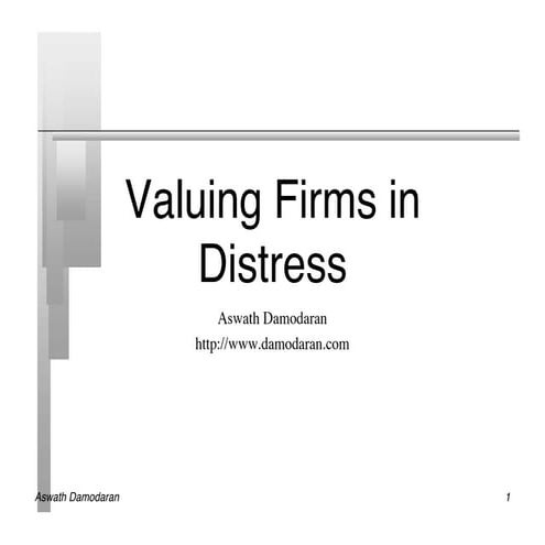 Valuing Firm in Distress - A.Damodaran | PDF