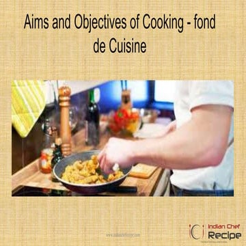 Aims and objectives of cooking | PPTX