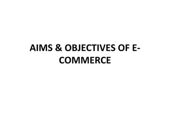 E commerce and m-commerce issues | PPT