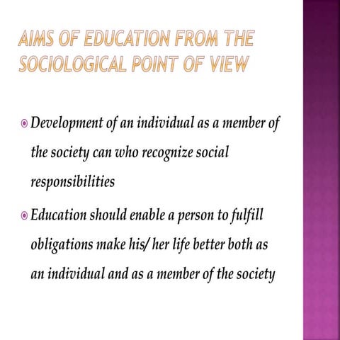 Aims of education | PPTX