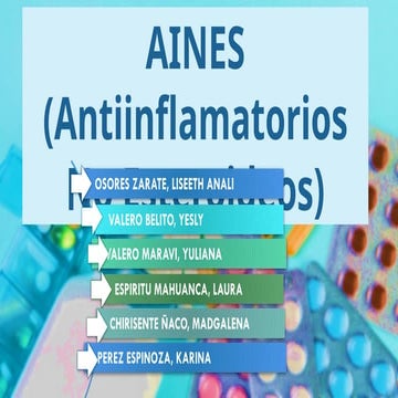 Grupo de AINES de medicamentos las mas conocidas | PPTX