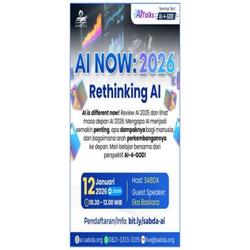 Materi Seminar AI Now: 2026; Rethinking AI | PDF