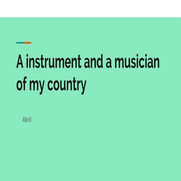 A instrument and a musician of my country (1) | PPT