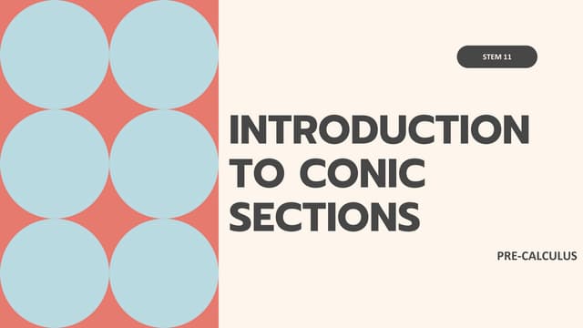 Conic section ppt | PPTX