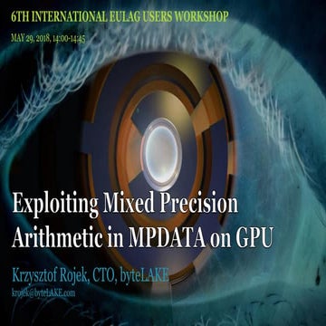 Ai Optimizing Hpc Simulations Presentation From 6th Eulag Workshop Ppt