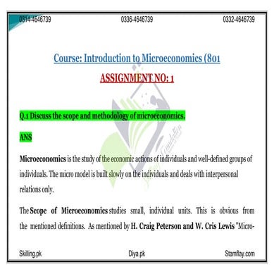 AIOU Code 801 Introduction to Microeconomics Assignment No 1.pdf