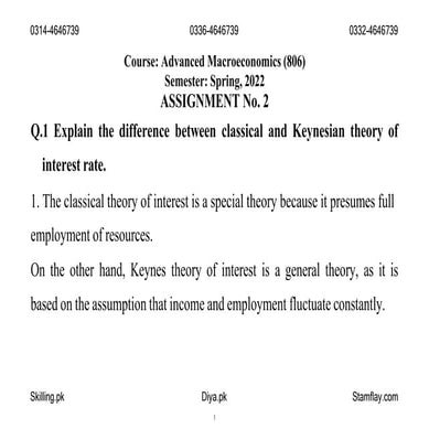 AIOU Code 806 Advanced Macroeconomics Semester Spring 2022 Solved Assignment 2.pptx