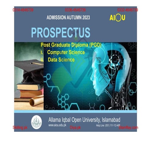 Aiou Prospectus Pgd Computer Science Programs Download Pdfpptx 