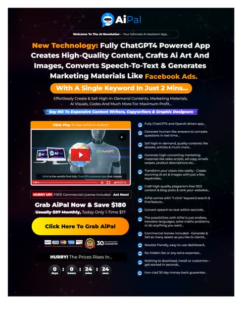 Aipal Generate Chatgpt Powered Ai Images Speech To Text Ai From Scratch Pdf