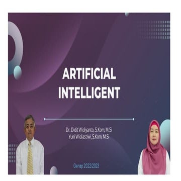 [AI] Pertemuan 1 - Pengantar Kecerdasan Buatan | PPTX