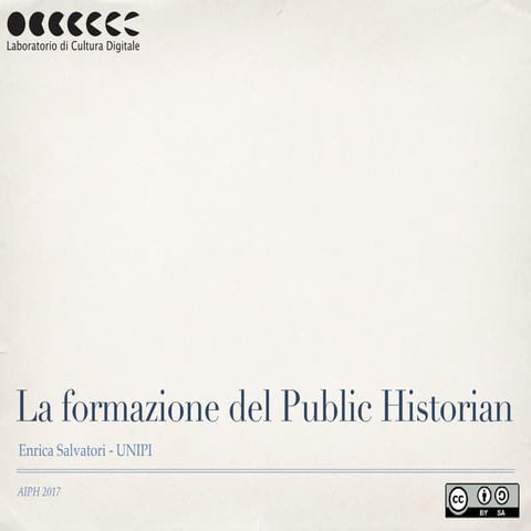 La formazione del Public Historian | PDF