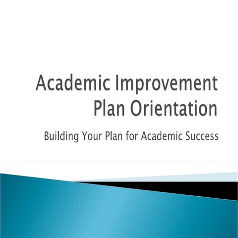 Academic Improvement Plan Orientation Intake | PPT