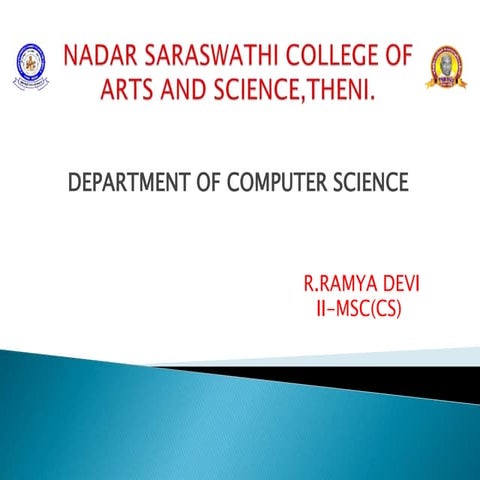 R Ramya Devi Artificial Intelligence And Machine Learning Ppt 