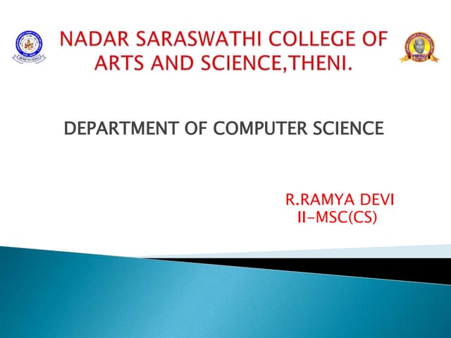 R Ramya Devi Artificial Intelligence And Machine Learning Ppt