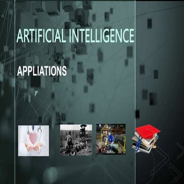 AI PPT is about the applications of the Artifical intelligence | PPT