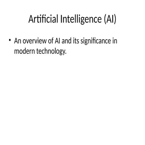 presentation on the topic Artificial intelligence | PPT