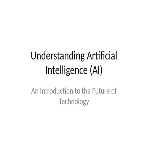 This presentation contains the basics of AI | PPT