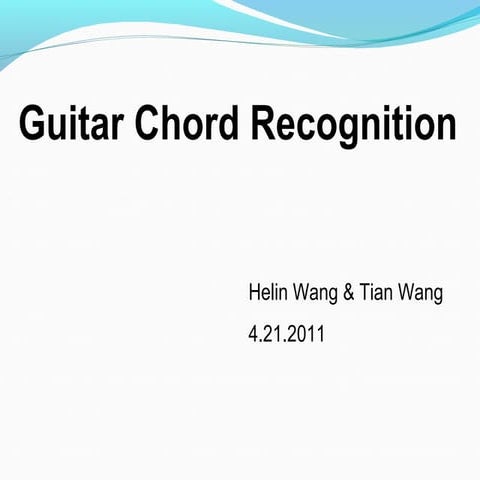 guitar chord detection | PDF