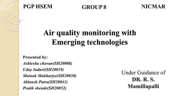 Monitoring of air pollution | PPT | Indoor Environmental Quality | Home ...