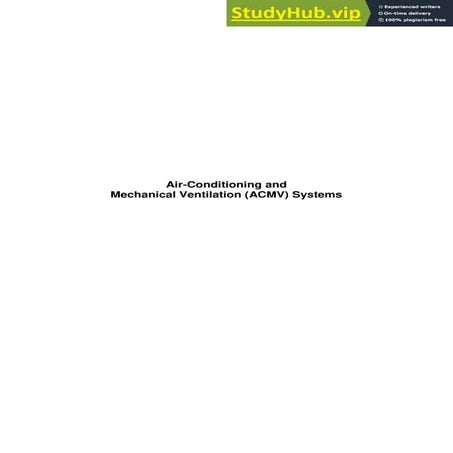 Air-Conditioning And Mechanical Ventilation (ACMV) Systems | PDF