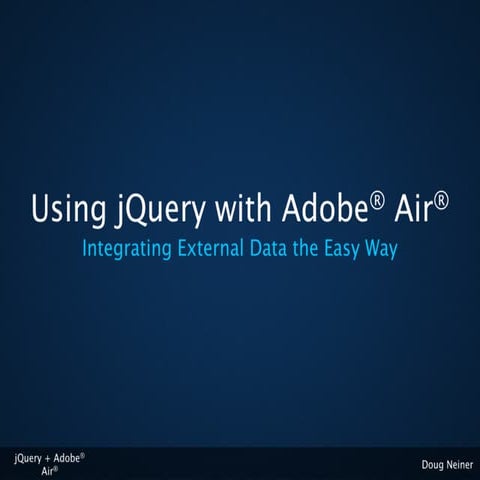 Air + jQuery: External Data | PDF