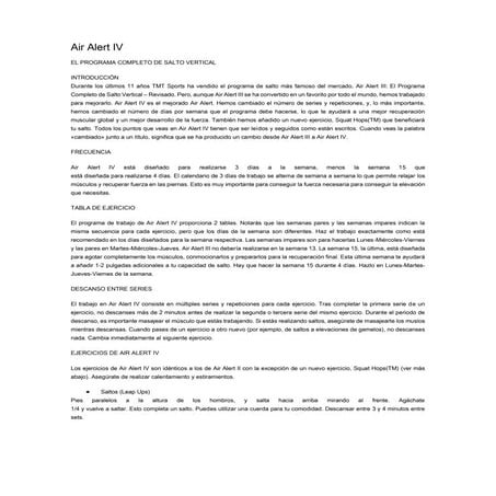 Air alert 3 ,COMO AUMENTAR TU SALTO VERTICAL? | PDF