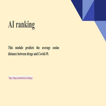 Artificial Intelligence Ranking in drug repurposing.ppt