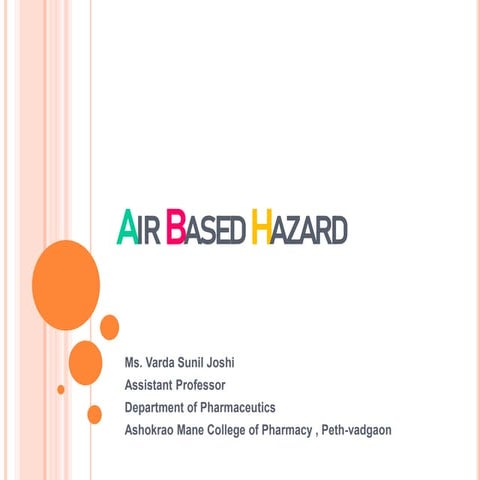 Air Based Hazard Presented by, Ms. Varda Sunil Joshi . Assistant Professor Ashokrao Mane College ...