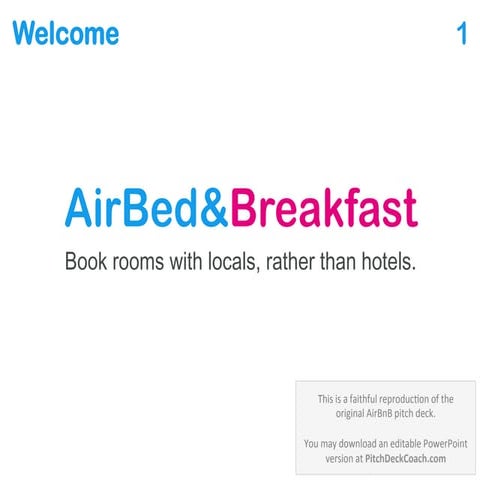 Airbnb Pitch Deck From 2008 | PDF