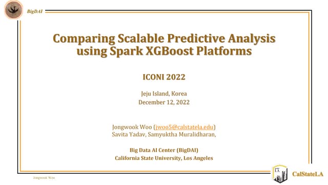 Comparing Scalable Predictive Analysis Using Spark Xgboost Platforms Ppt
