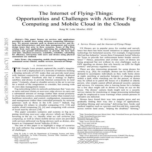 Drones And The Internet Of Things Realising The Potential Of Airborne Computing Platforms Pdf