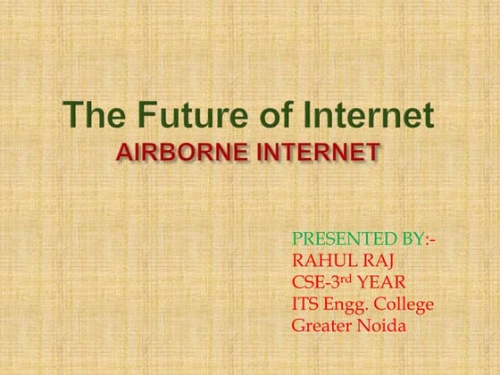 Airborne internet | DOC | Internet | Computing