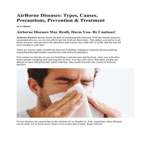 Air borne diseases | PDF