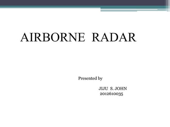Radar system using arduino | PPT