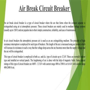 Air circuit breakers | PPT