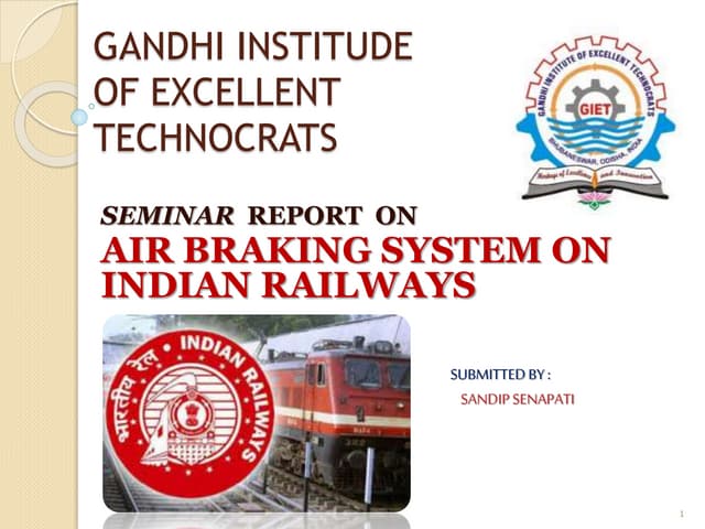 Air brake system in indian railways | PPTX
