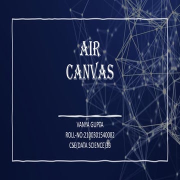 AIRCANVAS[1].pdf mini project for btech students | PDF