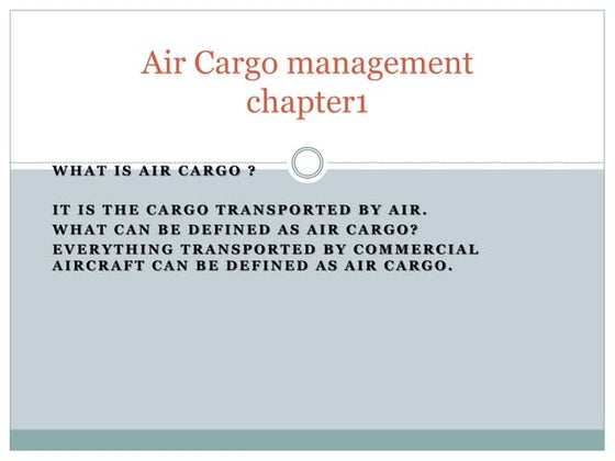 Cargo and terminal handling at airport | PPTX | Air Travel | Travel Type
